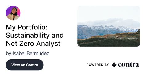 My Portfolio Sustainability And Net Zero Analyst By Isabel Bermudez