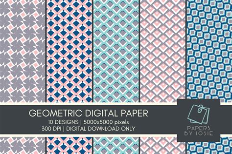 Geometric Pattern Digital Paper Graphic By Papersbyjosie · Creative Fabrica