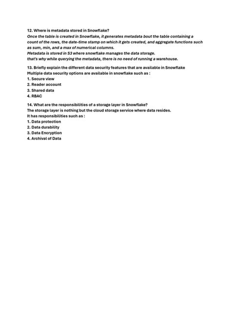 Snowflake Queries Pdf