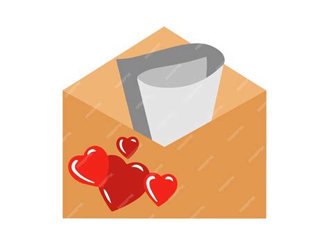 Ilustração De Uma Carta De Amor Vetor Premium