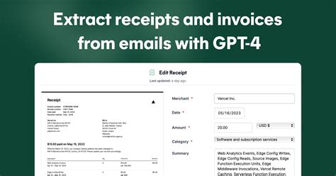New Use Case Extracting Receipts And Invoices From Emails Rlangchain