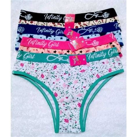 Kit 10 Calcinha De Algodão Feminina Adulto Tanga Conforto Cós Largo