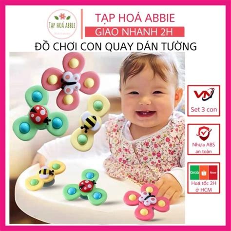 Đồ Chơi Cho Bé Con Quay Spinner Dán Tường 2 3 4 Cánh Booky Mommy