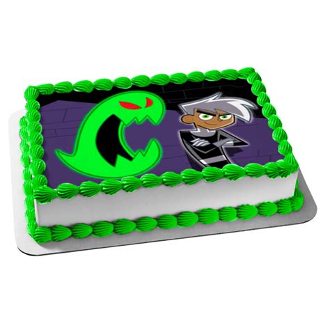 Danny Phantom Ghost Ectoplasm Nickelodeon Animated TV Show Edible Cake