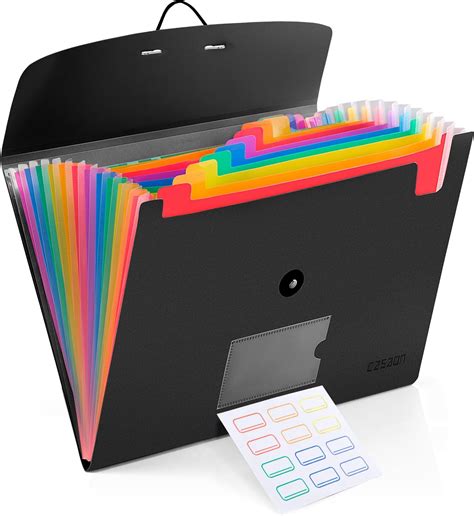 2pcs Expanding File Folders Letter Size Accordian File Organizer 13 Pockets