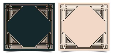 Premium Vector Vintage Golden Ornamental Art Deco Frame Background