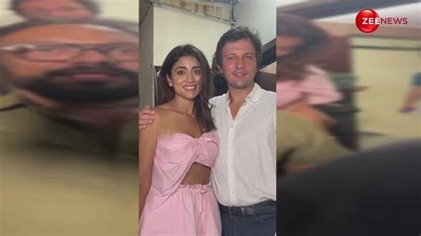 Drishyam Movie Actress Shriya Saran Doing Lip Kiss With Her Husband