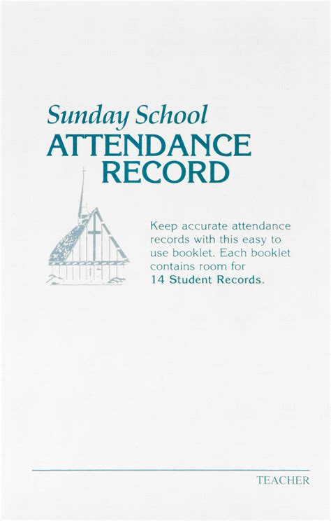 Attendance Record Booklet Concordia Publishing House