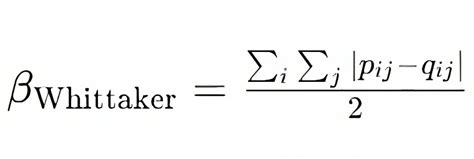 What Formula Of Beta Diversity Pairwise Whittaker Will Be Used In The
