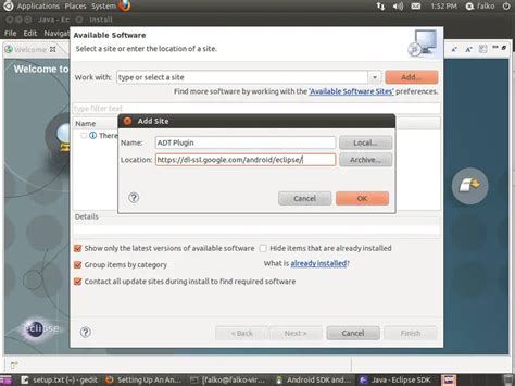 Setting Up An Android App Build Environment With Eclipse Android Sdk Phonegap Ubuntu 1104