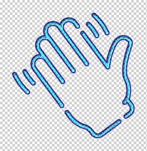 Смайлы Flaticon Emojis Icon Значок машущей руки Значок пальца волна