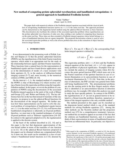 pdf new method of computing prolate spheroidal wavefunctions and
