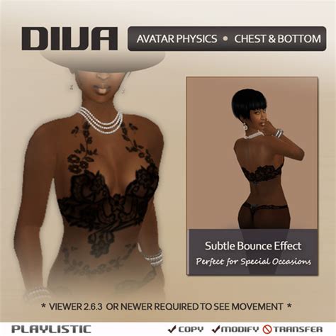 Second Life Marketplace Playlistic Diva Avatar Physics Subtle 20