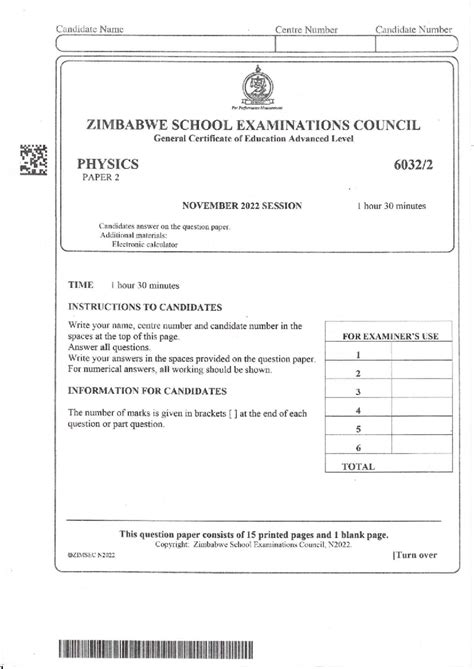 N2022 A Level Physics Paper 2 Exam Questions And Solutions Studocu
