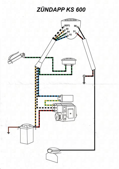 Kabelbaum Mit Baumwolle Schaltplan Für Zündapp Ks 600 6795