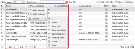 Sorting And Column Info Adaptive Wiki Asplan Viak Digital Services