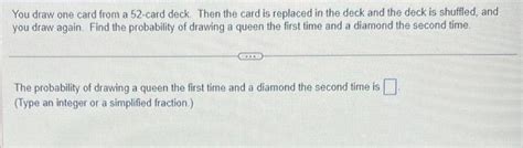 [solved] you draw one card from a 52 card deck then the c