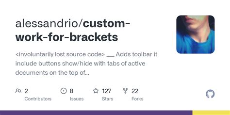 Github Alessandriocustom Work For Brackets Adds Toolbar It Include Buttons Showhide