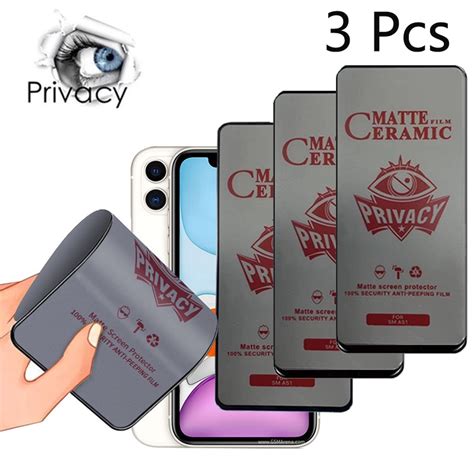 3 Piezas Para Moto G84 Protector De Pantalla Anti Espía Cerámica Suave