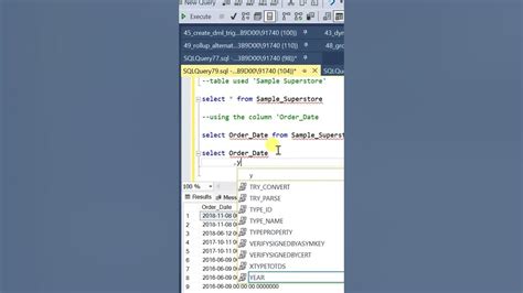 Extract Year Month And Day From A Date Column Sql Tips In 60 Sec