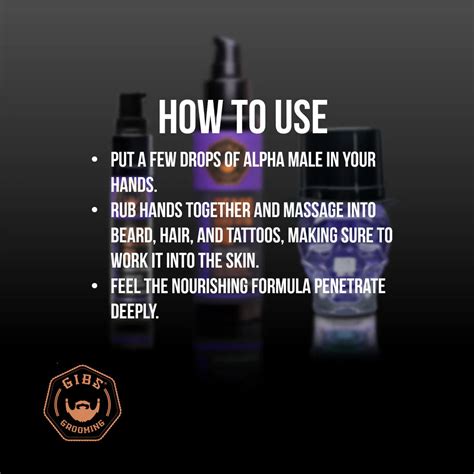 Gibs Alpha Male Beard Hair And Tattoo Oil 4 Oz Pinkpro Beauty Supply