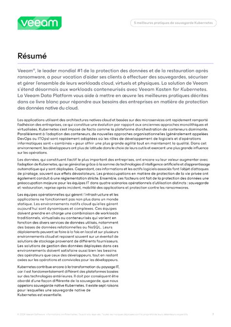 5 Meilleures Pratiques De Sauvegarde Kubernetes