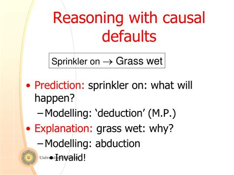 Ppt Commonsense Reasoning And Argumentation 1314 Hc 12 Reasoning With Causal Information