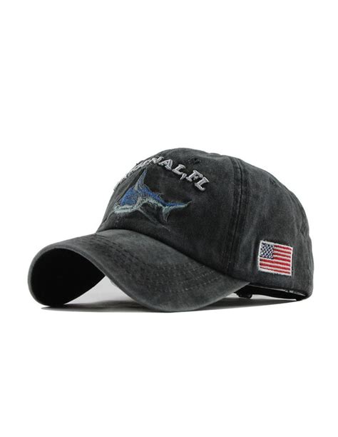 Original Fl Gorra Bordado Tibur N Bandera Usa B Isbol Con Visera Curvada