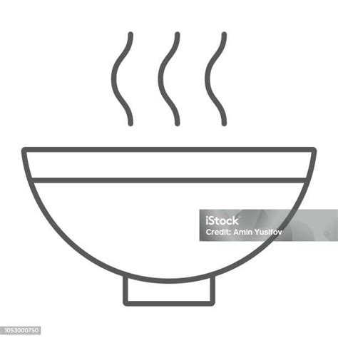 湯薄線圖示 食物和膳食 熱湯碗標誌 向量圖形 一個白色背景的線性模式向量圖形及更多10號圖片 10號 中國 互聯網 Istock