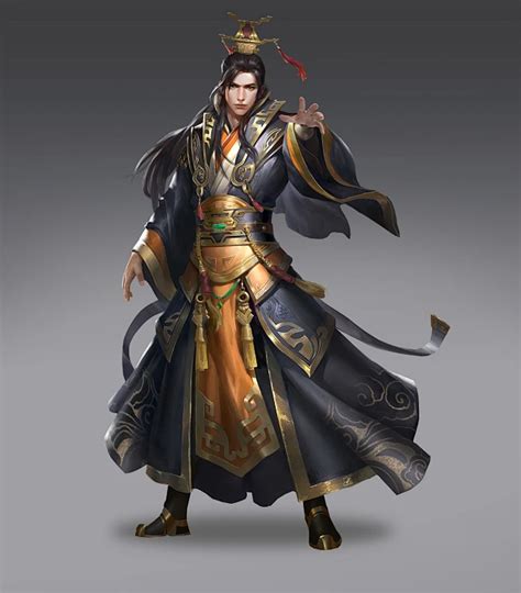 仙侠人物武侠原画高模型剑客法师女男立绘美宣游戏人物免扣打斗场景三国人物大 花瓣网