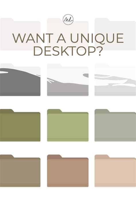 20 Earth Tone Desktop Folder Icons Mac OS Windows Folder Icon Neutral