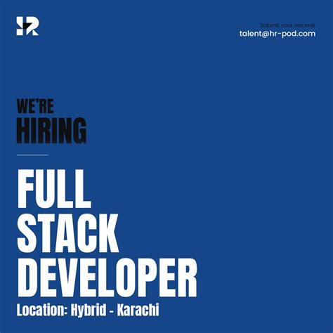 Hr Pod Hiring Talent Globally On Linkedin Fullstackdeveloper