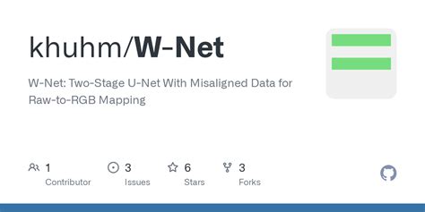 github khuhm w net w net two stage u net with misaligned data for