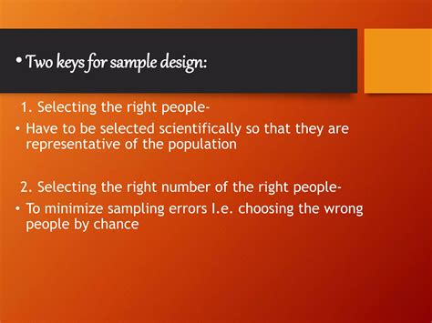 Research Methodology Design Meaning Features Need Sampling Errors In Survey PPTX Science