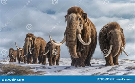 Woolly Mammoths Elephant Mammoth Stock Image Image Of Elephant