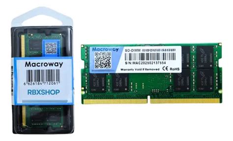 Memória Ram Macroway Ddr4 16gb 3200mhz Notebook Mercadolivre