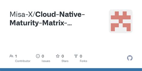 Github Misa Xcloud Native Maturity Matrix Assessment