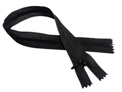 Zamek 40 cm kryty spiralny błyskawiczny nierozdzielczy czerń czarny