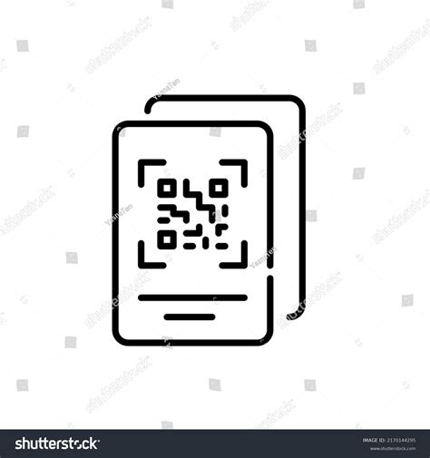 Id Card Qr Code Pixel Perfect Stock Vector Royalty Free