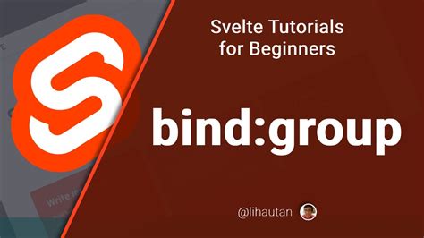 Svelte Tutorial For Beginners Bindgroup Youtube