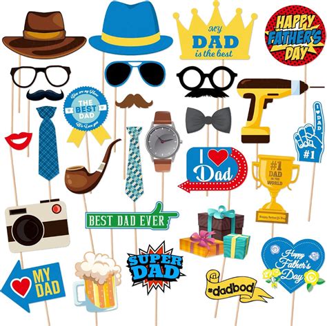 Wedding Photo Booth Props Printable Fathers Day Photo Booth Props