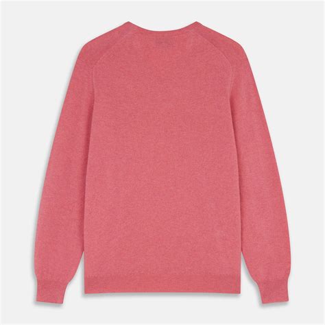 Pink Cashmere Paden V Neck Jumper Turnbull And Asser