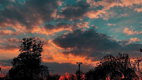 Sunset Sunshine Sky Landscape Sunlight Powerpoint Background For Free