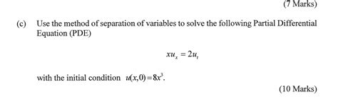 Marks C Use The Method Of Separation Of Studyx