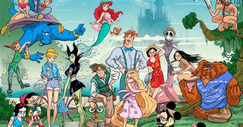 Hipster Disney Character Art PS Love
