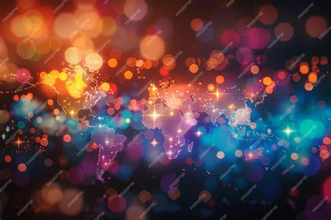 Premium Photo Blurry World Map Showing Geographical Features