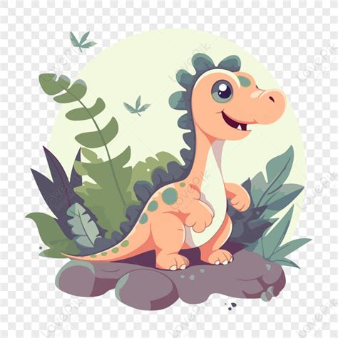 귀여운 공룡 벡터만화상표클립 아트 Png 일러스트 무료 다운로드 Lovepik