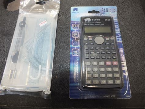 Scientific Calculator And Protractor Set