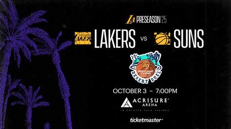 Los Angeles Lakers Vs Phoenix Suns Acrisure Arena