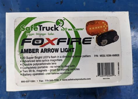 Safetruck Foxfire Amber Directional Arrow Led Light Mssl193m Amber